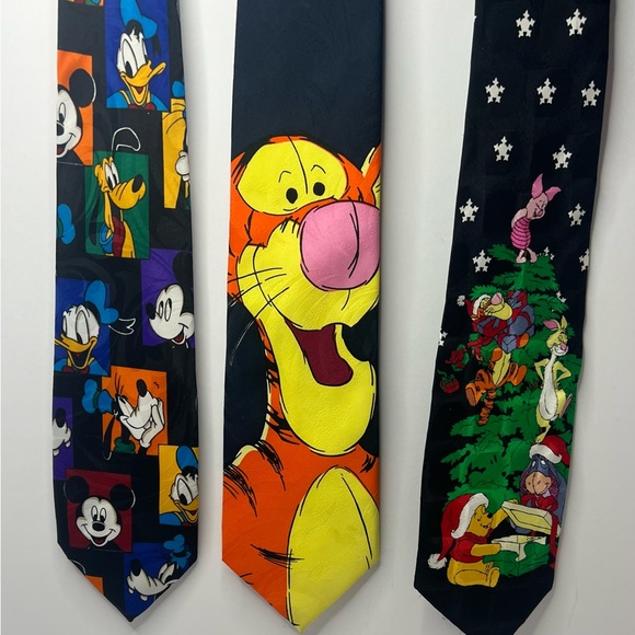 Disney | Accessories | Disney Vintage Neckties Set Of 3 Pooh Tigger ...